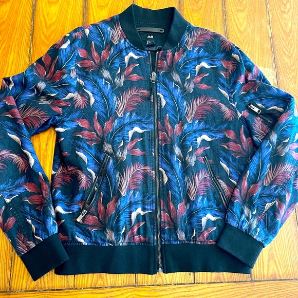 H&M | Jackets & Coats | H M Floral Bomber Jacket | Poshmark